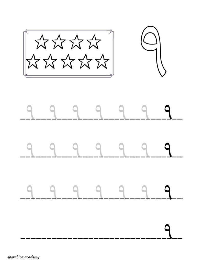 Tracing Arabic Numbers Activity | Color the Number| Arabic Numbers ...