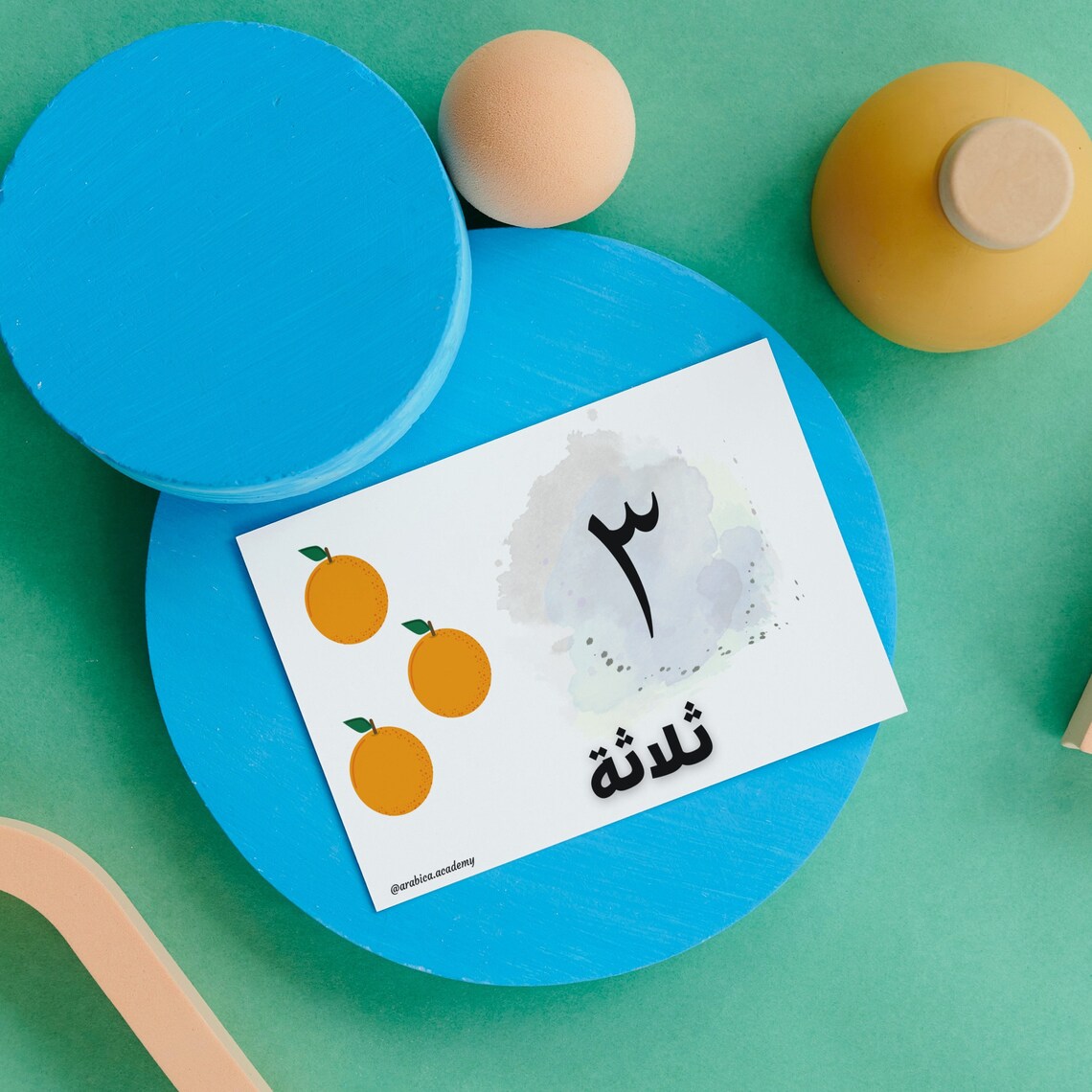 Arabic Numbers Flashcards With Fruits 1-10 in Arabic - Etsy