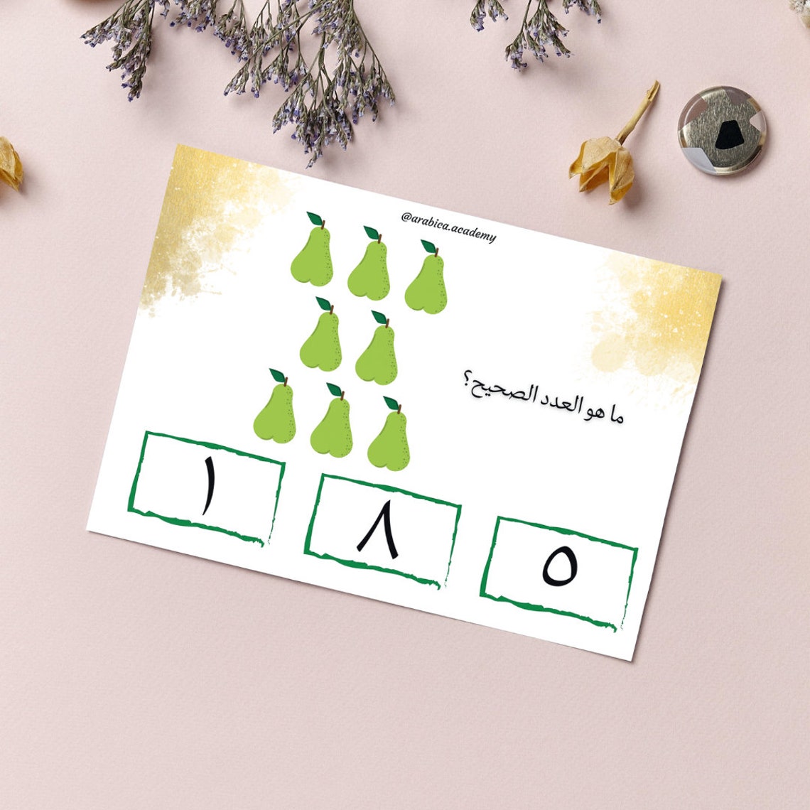 Arabic Numbers Counting Cards | 1-10 in Arabic | Counting Activities ...