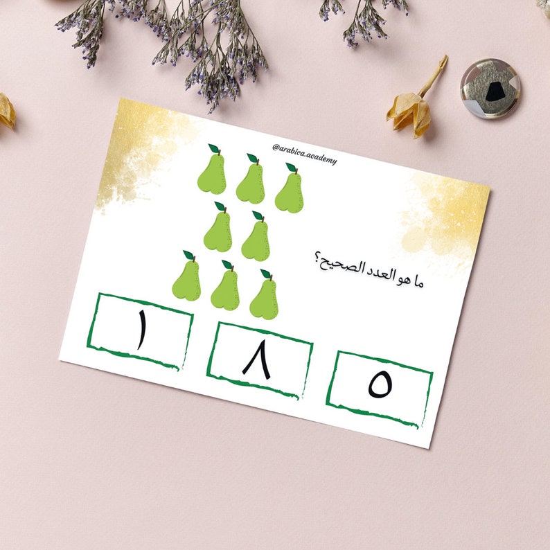 Arabic Numbers Counting Cards | 1-10 in Arabic | Counting Activities ...