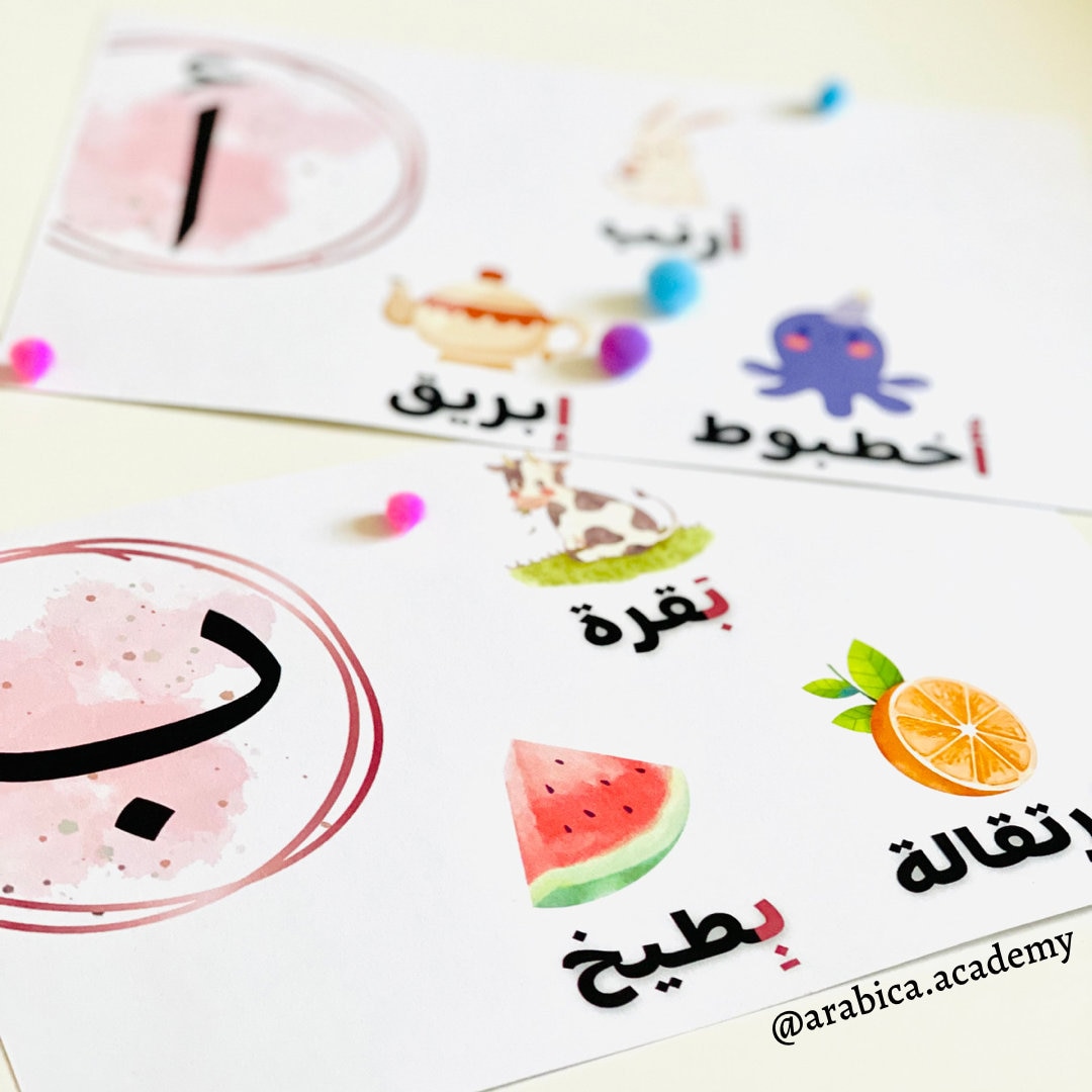 Arabic Letters With Harakat Flashcards | Arabic Alphabet | Arabic for ...