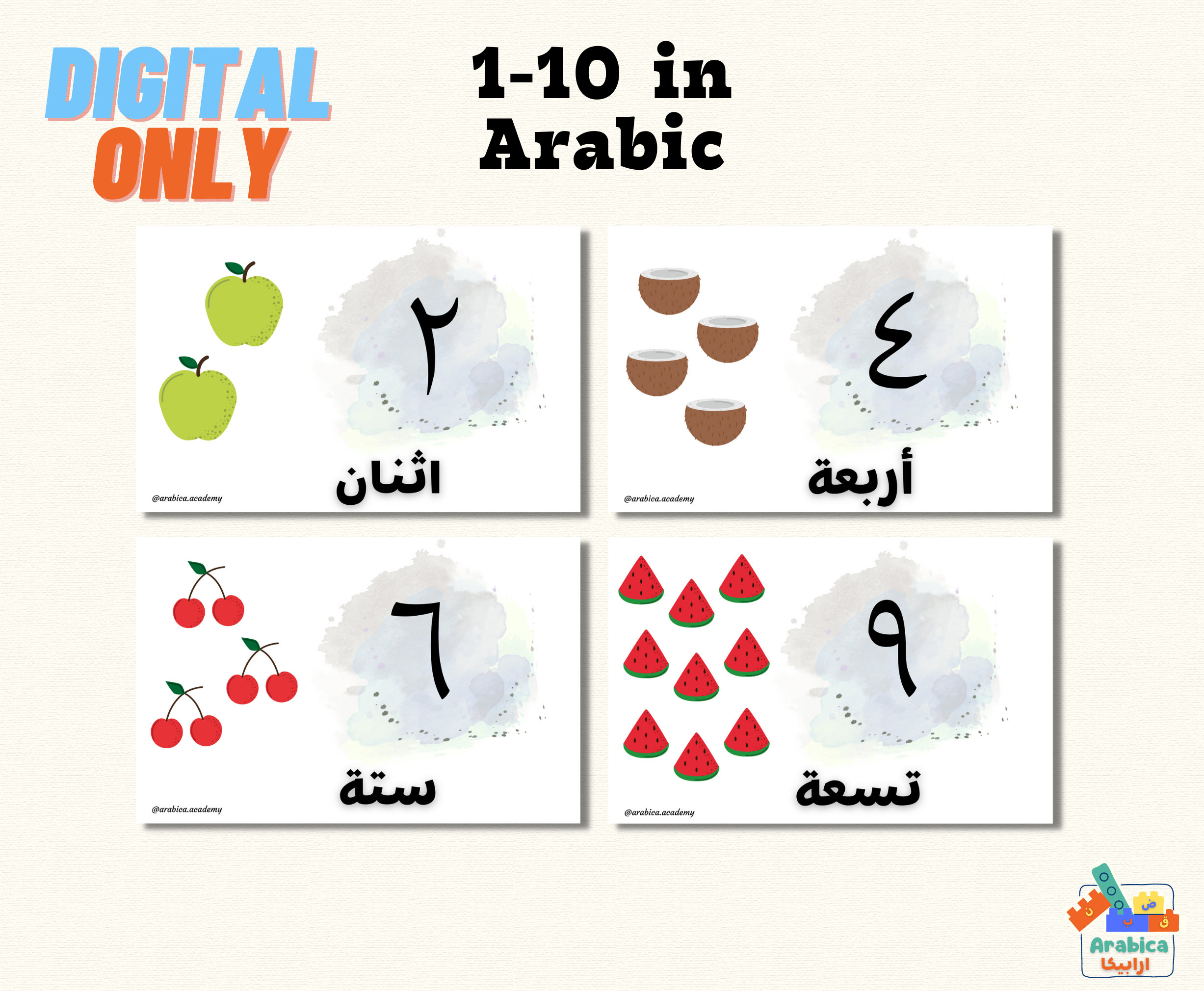 Arabic Numbers Activities Bundle | Color the Number| Arabic Numbers ...