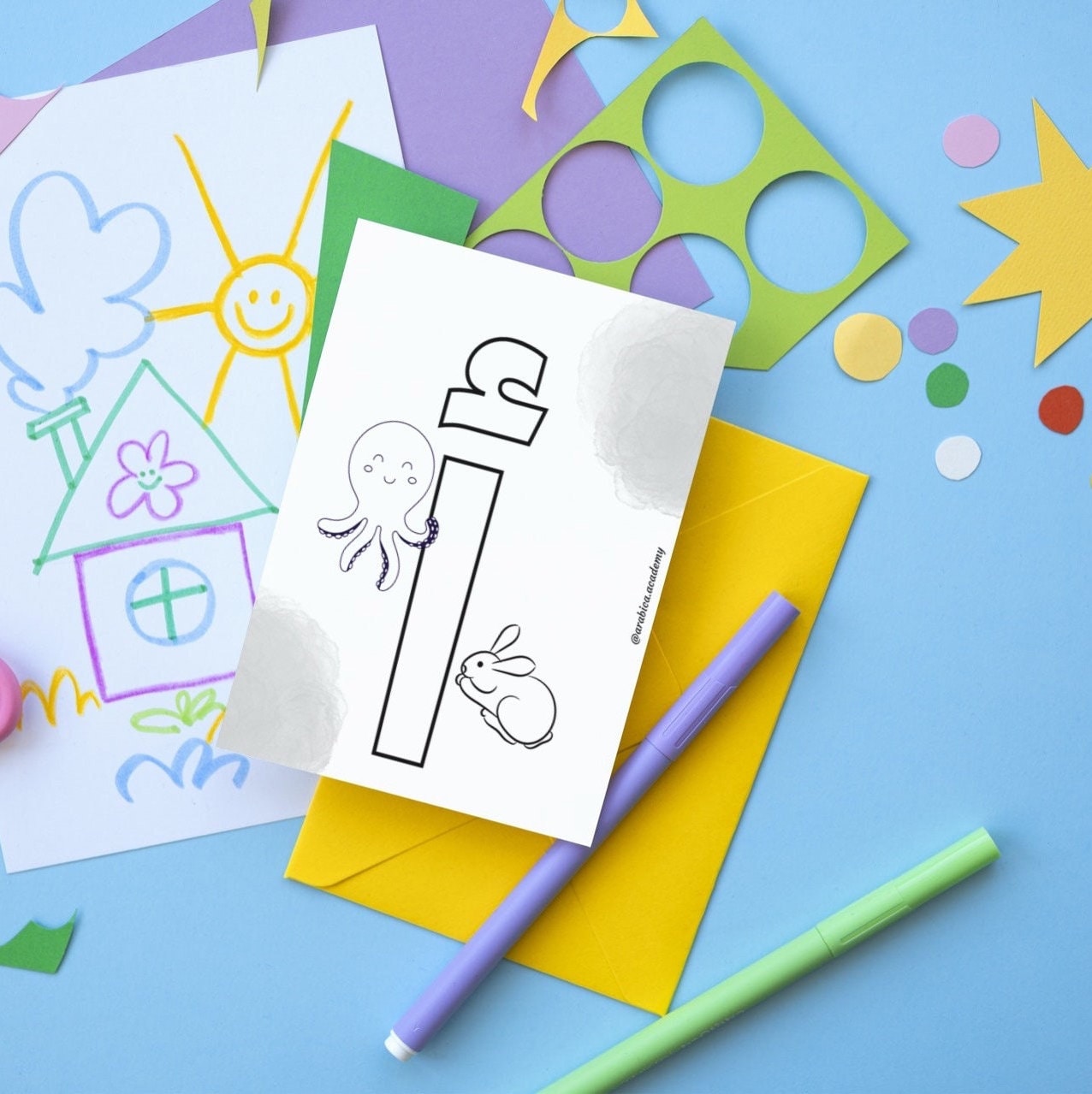 Arabic Letters Coloring Activity | Color the Letter | Arabic Alphabet ...