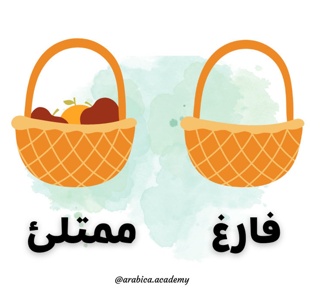 Arabic Opposite Words Flashcards Arabic for Kids Arabic - Etsy