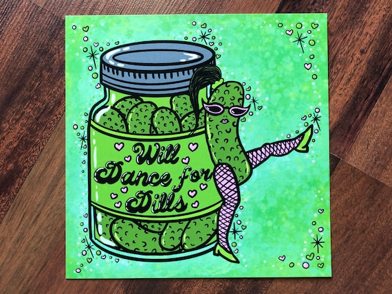 Dancing Pickle Cartoon