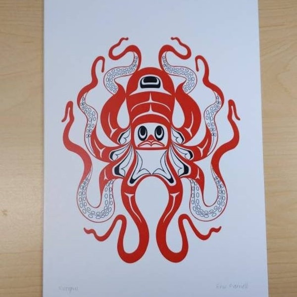 Haida Octopus - Etsy