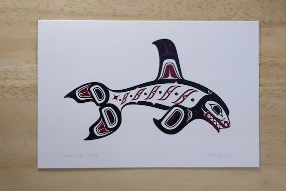Haida Killer Whale by Clarence Mills Haida Artist - Etsy