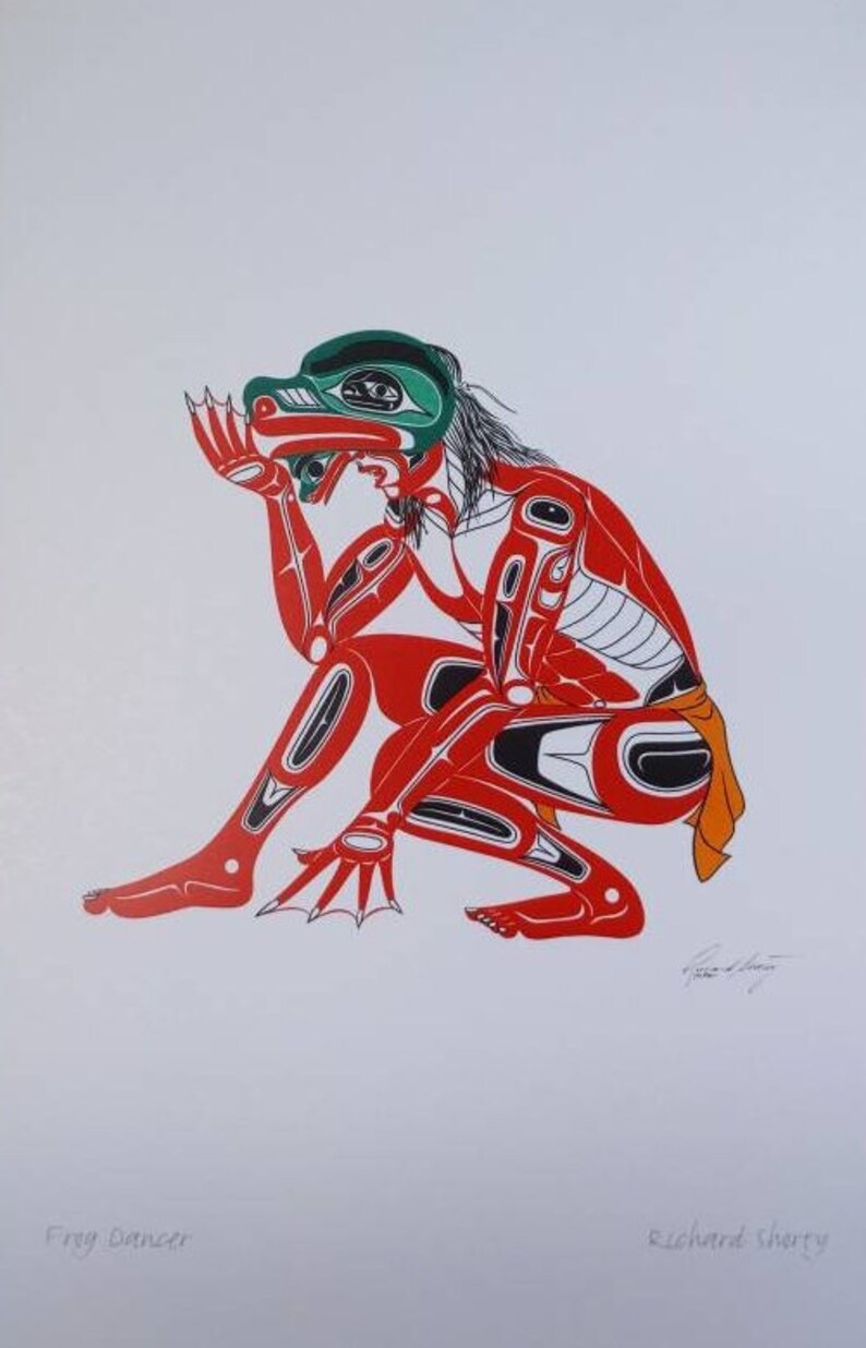 Frog Dancer by Richard Shorty Northern Tutchone Yukon Artist 6x9 Art ...