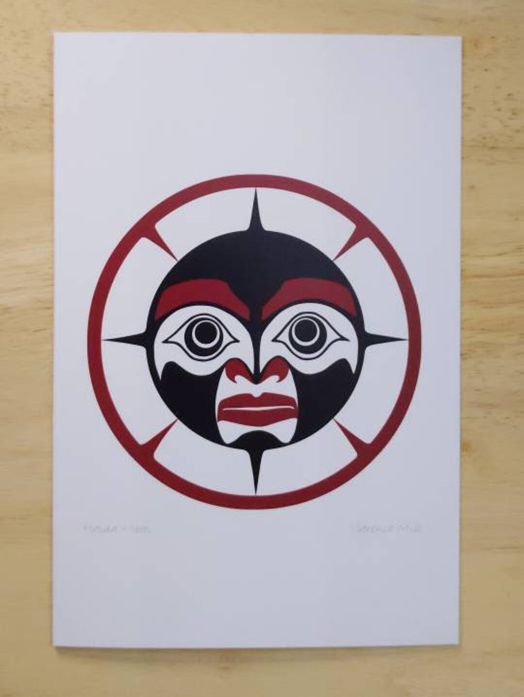 Haida Moon by Clarence Mills Haida Artist 6"x9" Art Card - Etsy