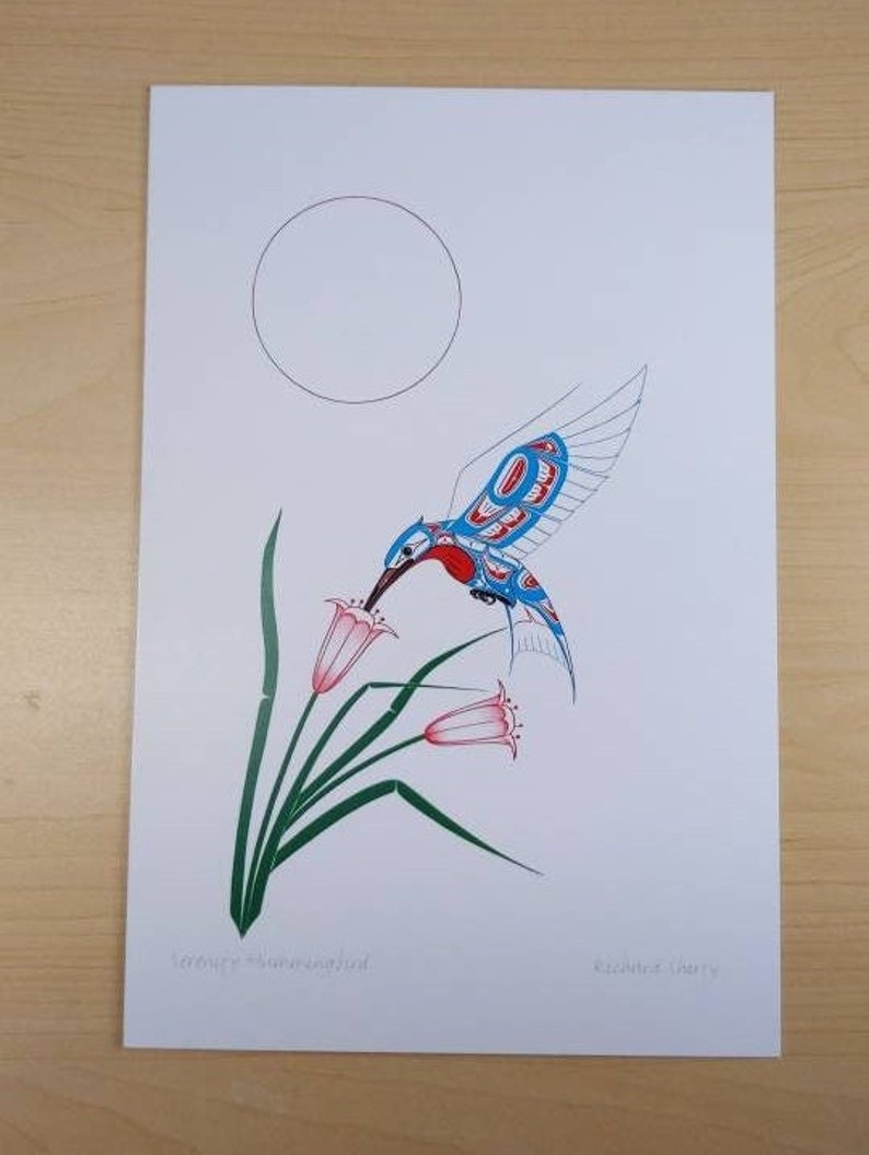 Serenity Hummingbird by Richard Shorty Northern Tutchone Yukon Artist 6 ...