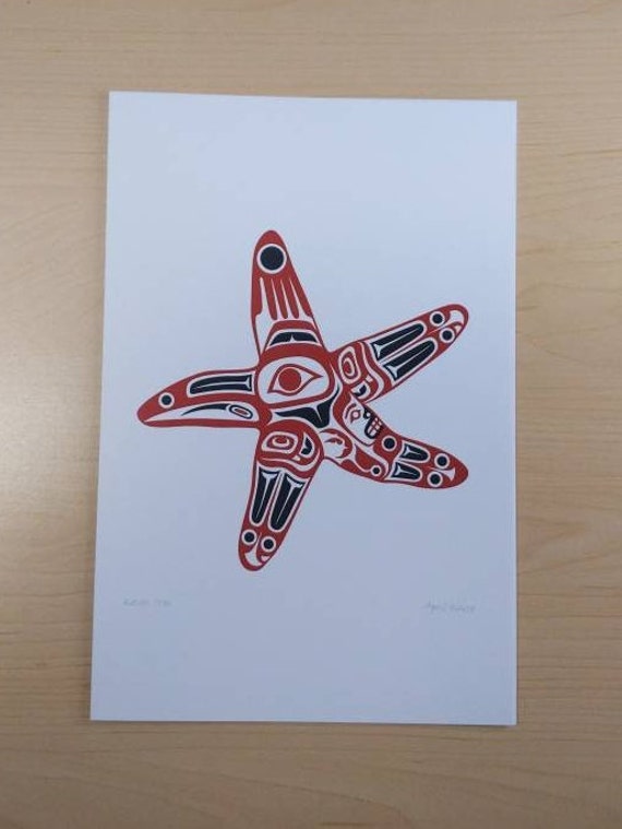 Raven Star by April White Haida Artist 6x9 Art - Etsy