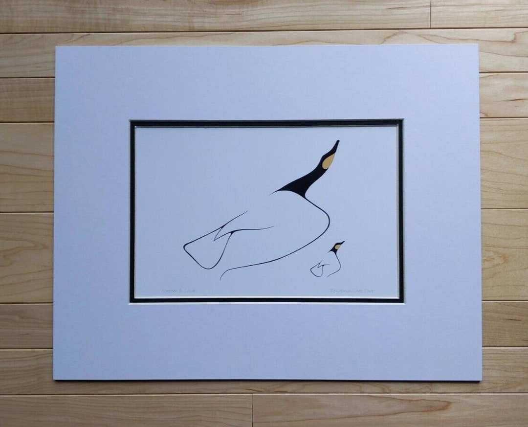 Mother and Child by Benjamin Chee Chee 11"x14" Matted Print Ojibway ...