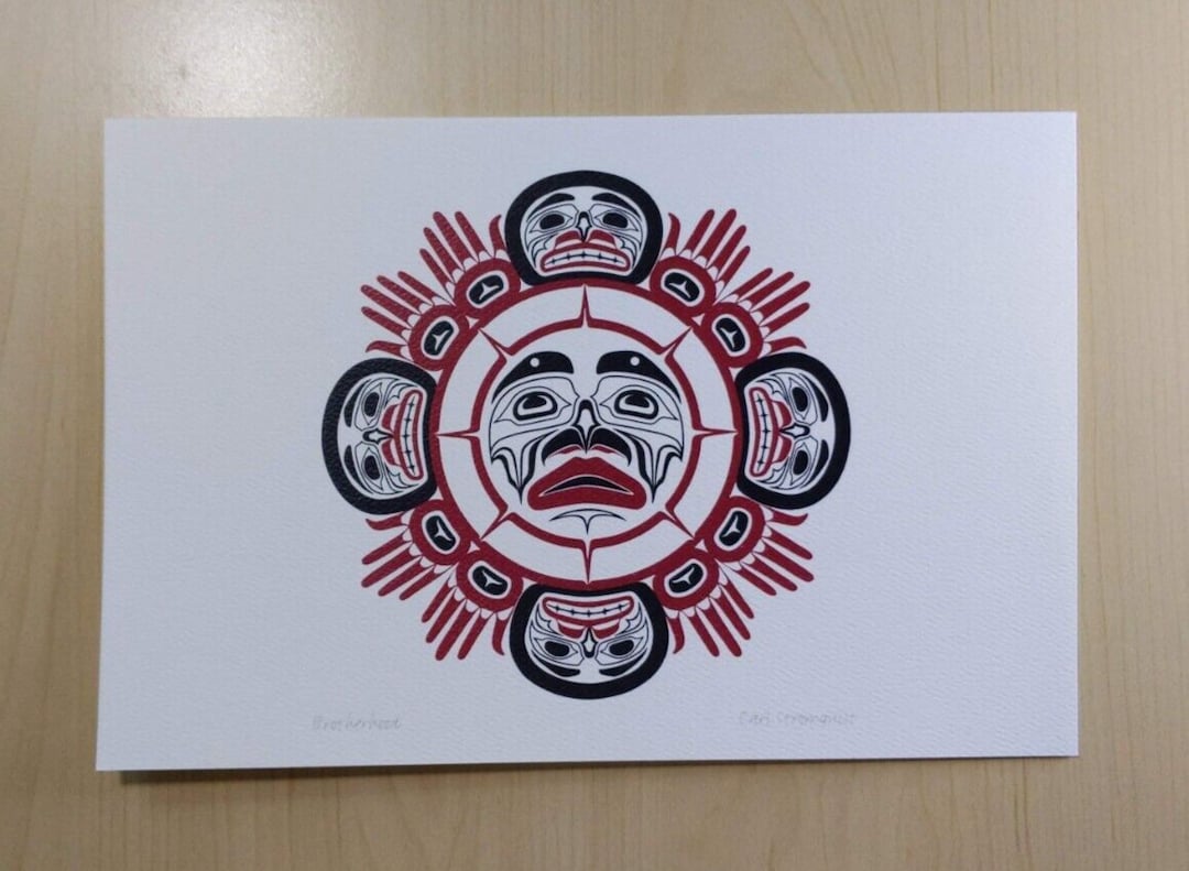 Brotherhood by Carl Stromquist Interior Salish Artist 6x9 Art Card - Etsy