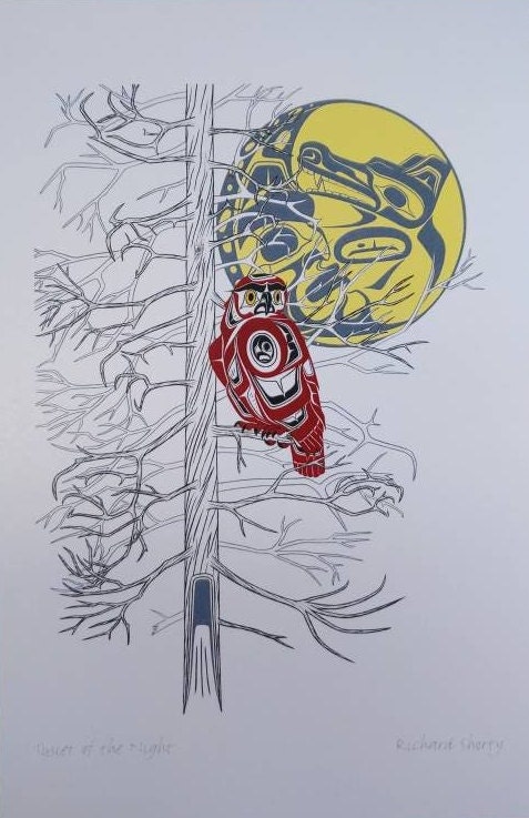Quiet of the Night - Owl by Richard Shorty Northern Tutchone Yukon ...
