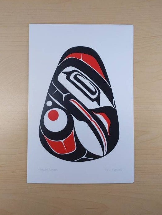 Haida Raven by Eric Parnell Haida Artist 6x9 Art - Etsy