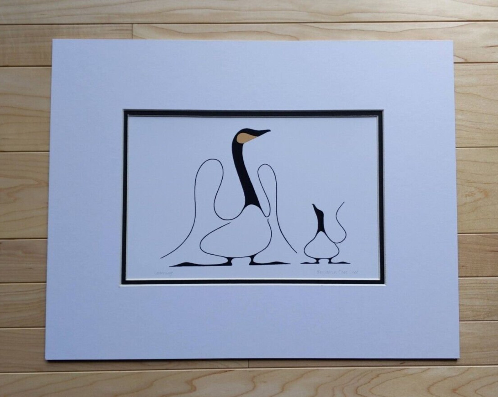 Learning by Benjamin Chee Chee 11"x14" Matted Print Ojibway Native ...