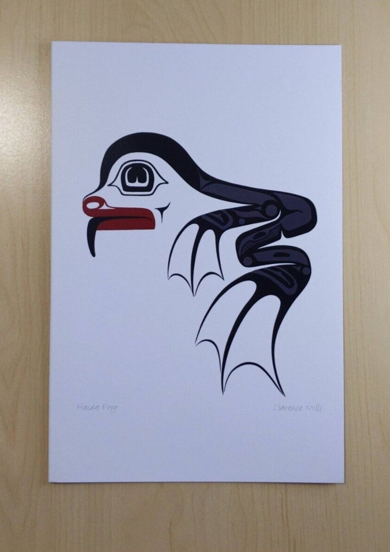 Haida Frog by Clarence Mills Haida Artist 6x9 Art Card - Etsy