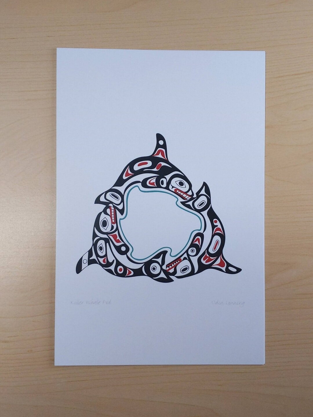 Killer Whale Pod Odin by Odin Lonning Tlingit Artist 6"x9" Art Card - Etsy