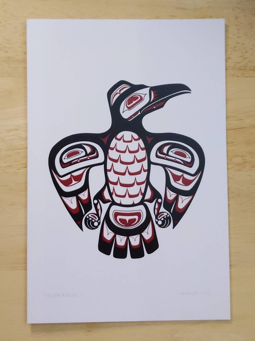 Haida Raven II by Clarence Mills Haida Artist 6"x9" Art Card - Etsy