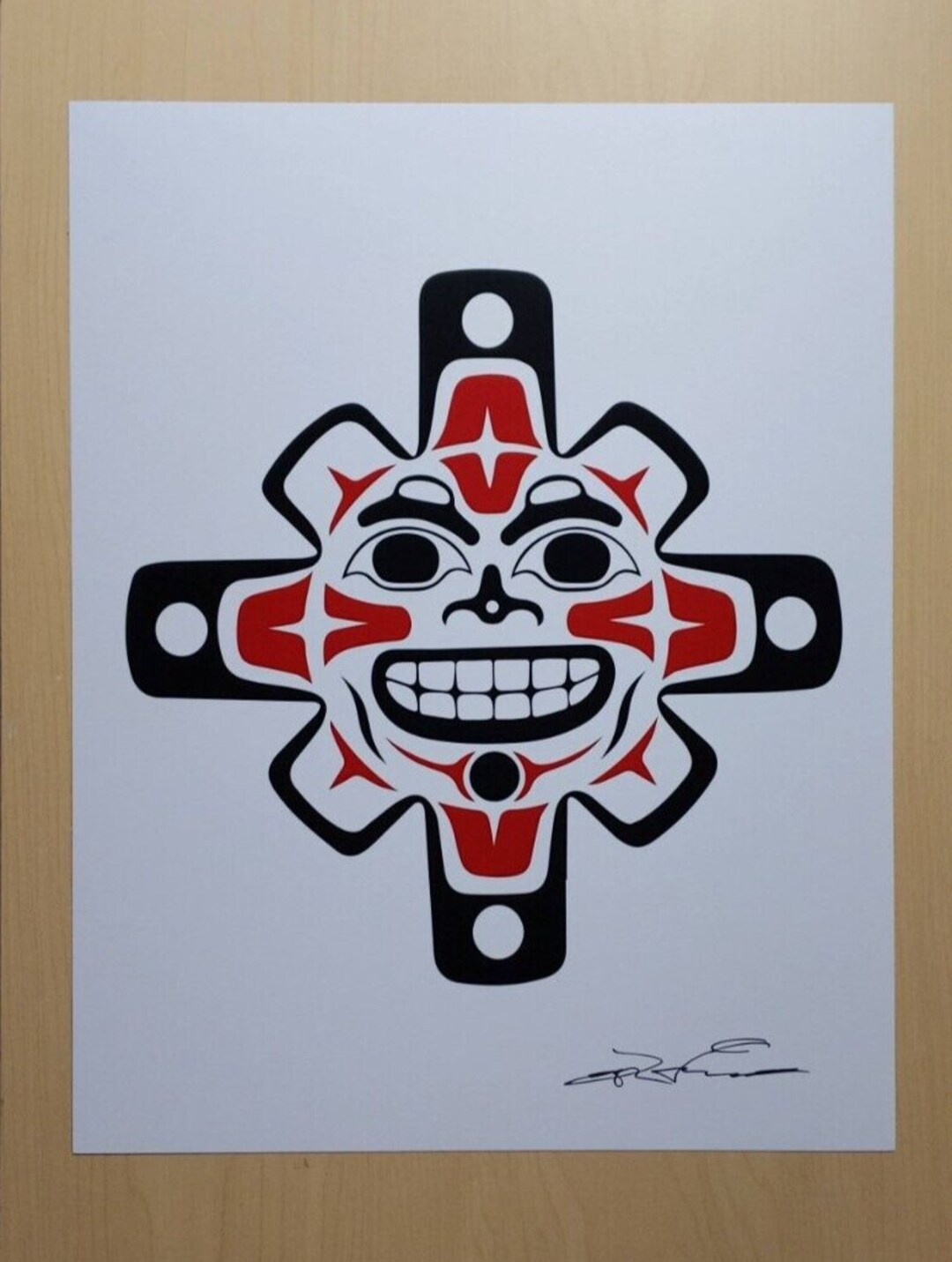 Sun by Lon French Haida Artist 11"x14" Signed Print - Etsy