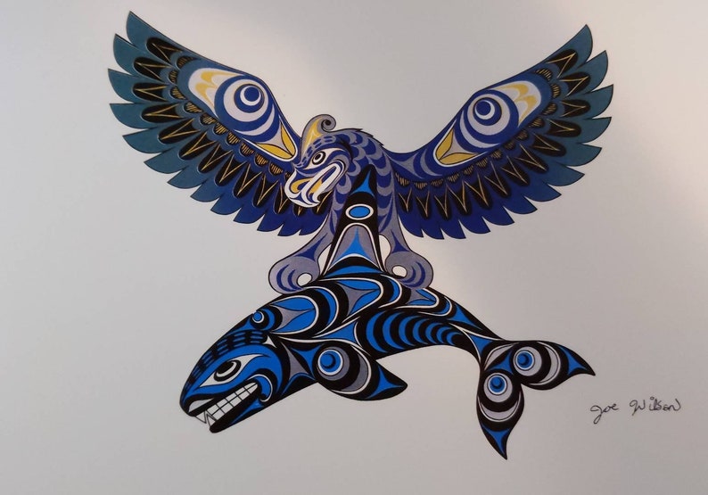 Thunderbird and Killer Whale by Joe Wilson Salish Artist - Etsy