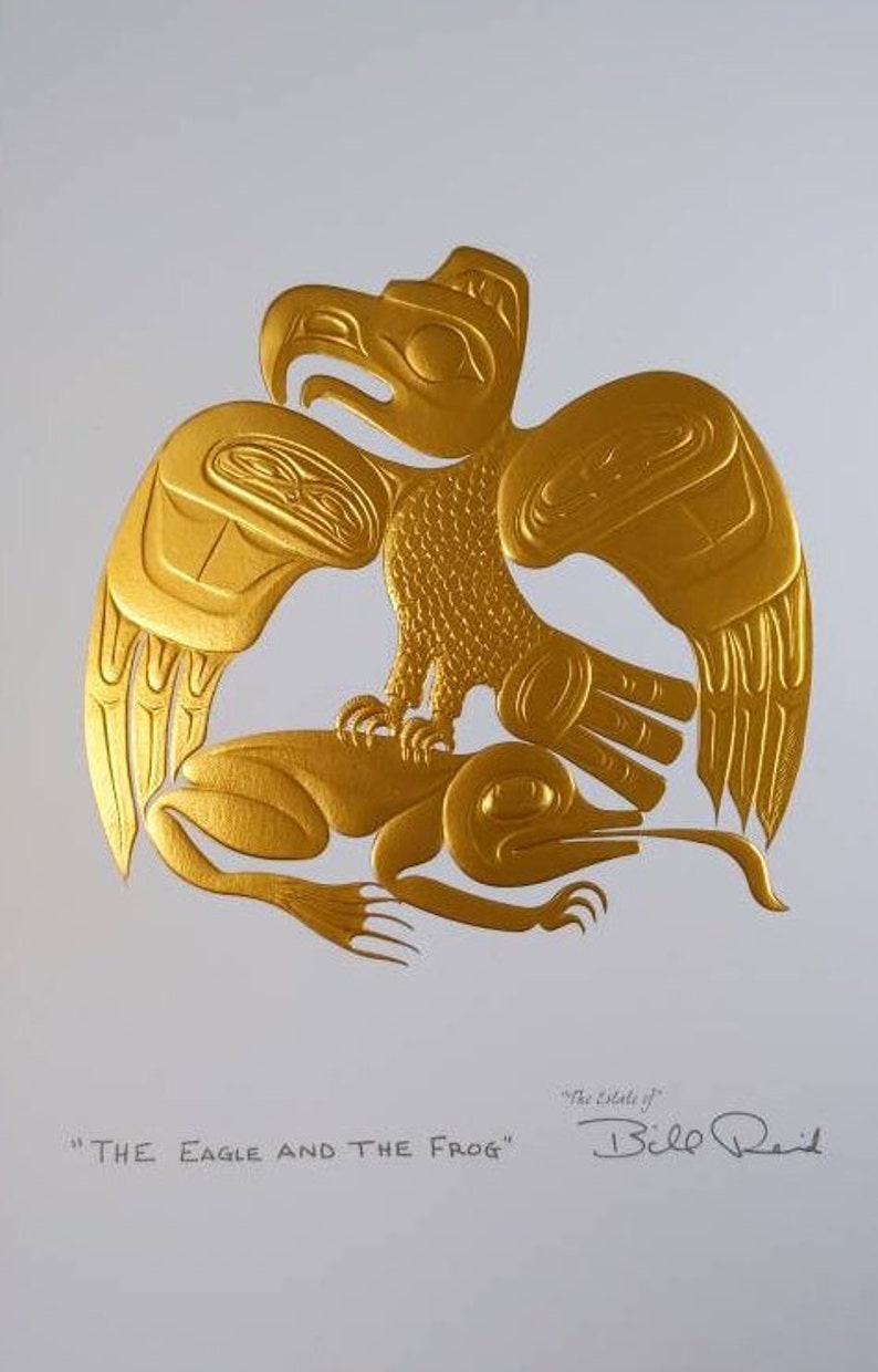 The Eagle and the Frog by Bill Reid Haida Artist 6x9 Gold Embossed Art ...