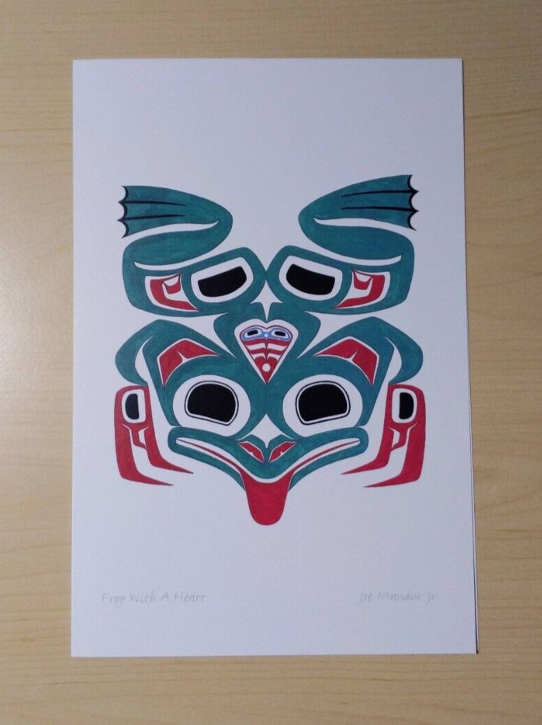 Frog With A Heart by Joe Mandur Jr Northwest Coast Haida Artist 6x9 Art ...