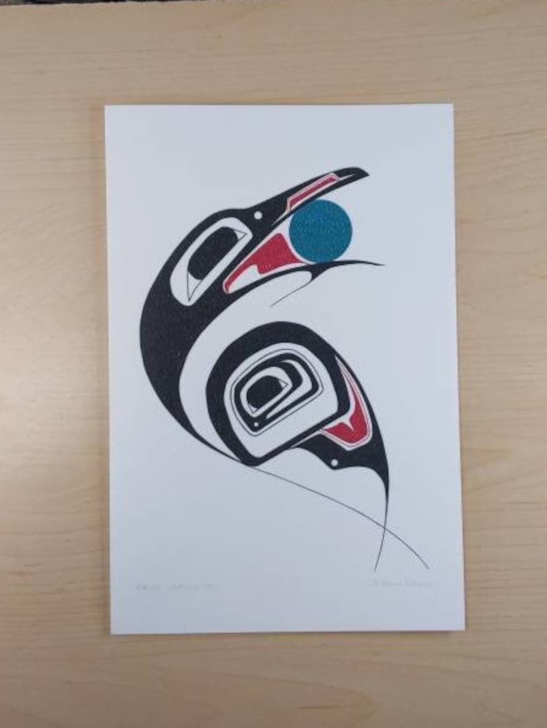 Raven Stealing Sun by Danny Dennis Tsimshian Artist 6"x9" Art Card - Etsy