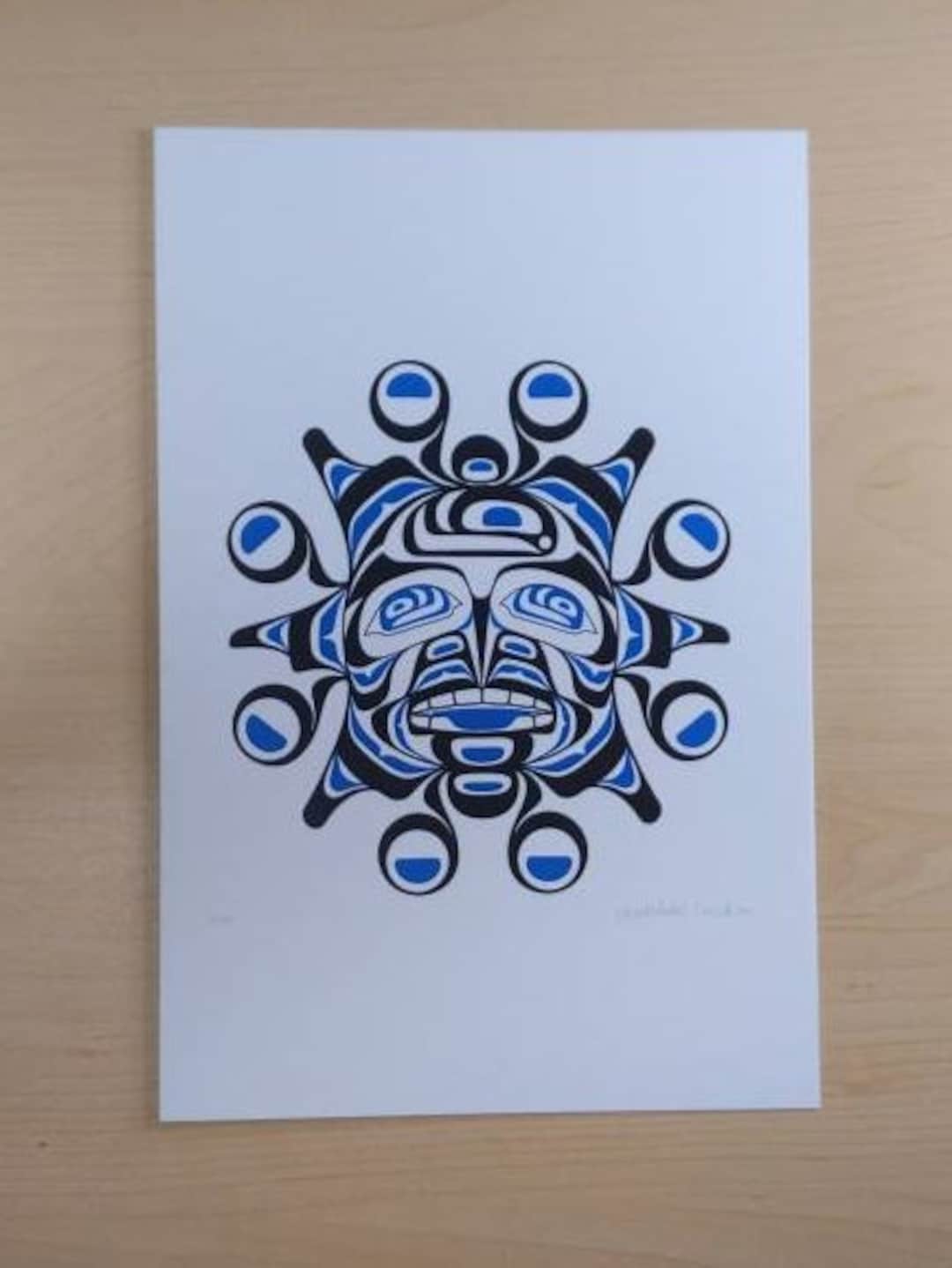 Sun by Jon Erickson Gitxsan Artist 6"x9" Art Card - Etsy