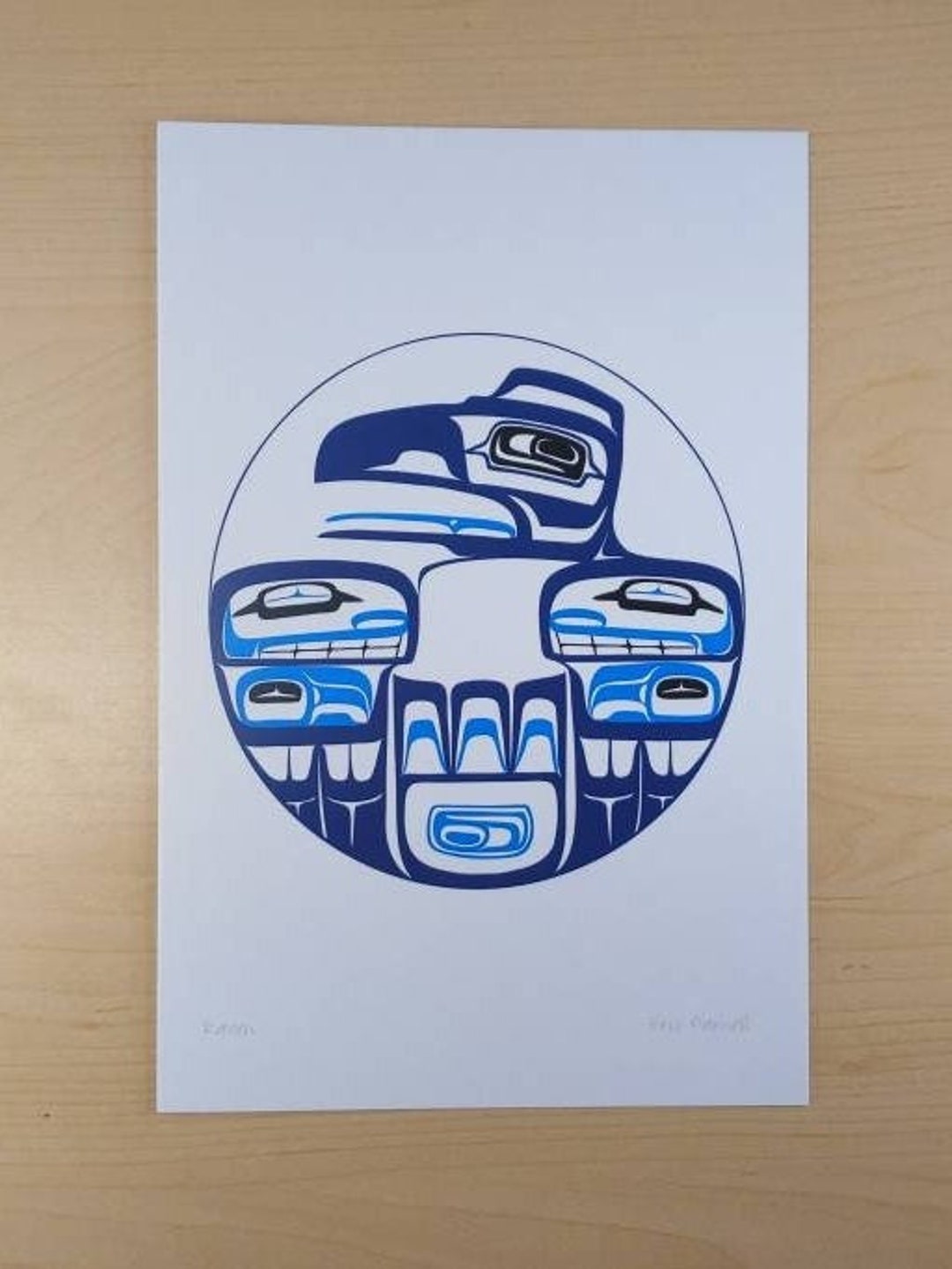 Raven by Eric Parnell Haida Artist 6"x9" Art Card - Etsy