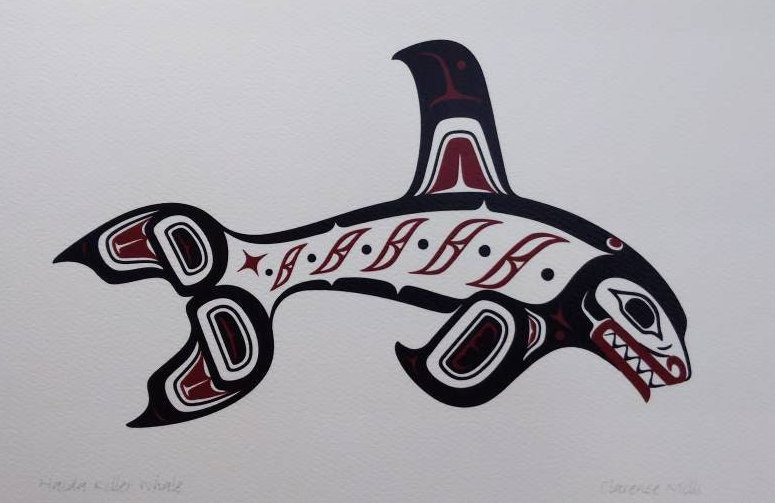 Haida Killer Whale by Clarence Mills Haida Artist 6"x9" Art Card - Etsy
