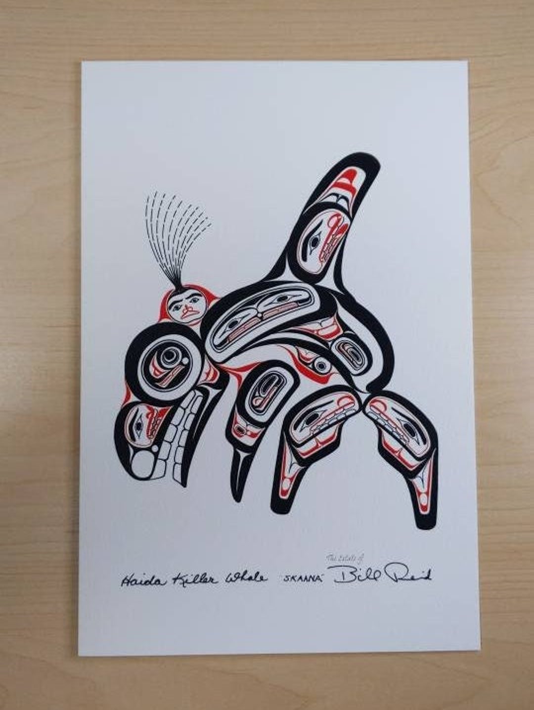Haida Killer Whale "skaana" by Bill Reid Haida Artist 6"x9" Art Card - Etsy