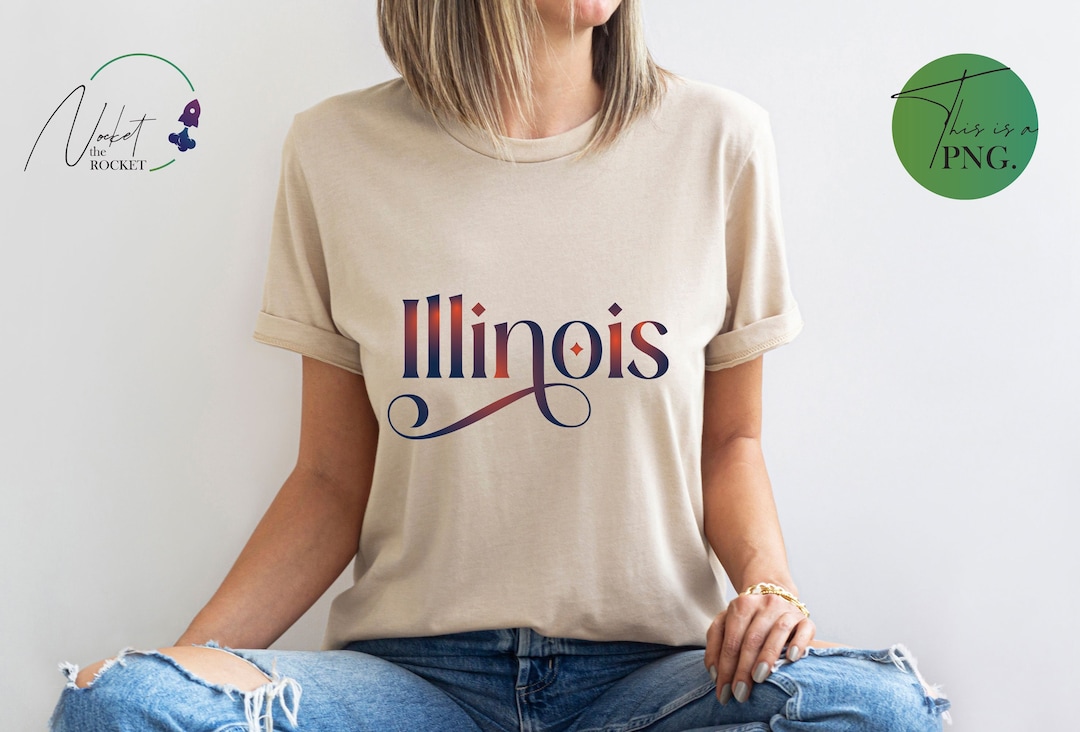 Illinois Script Png Illinois State Png Illinois Word Art - Etsy