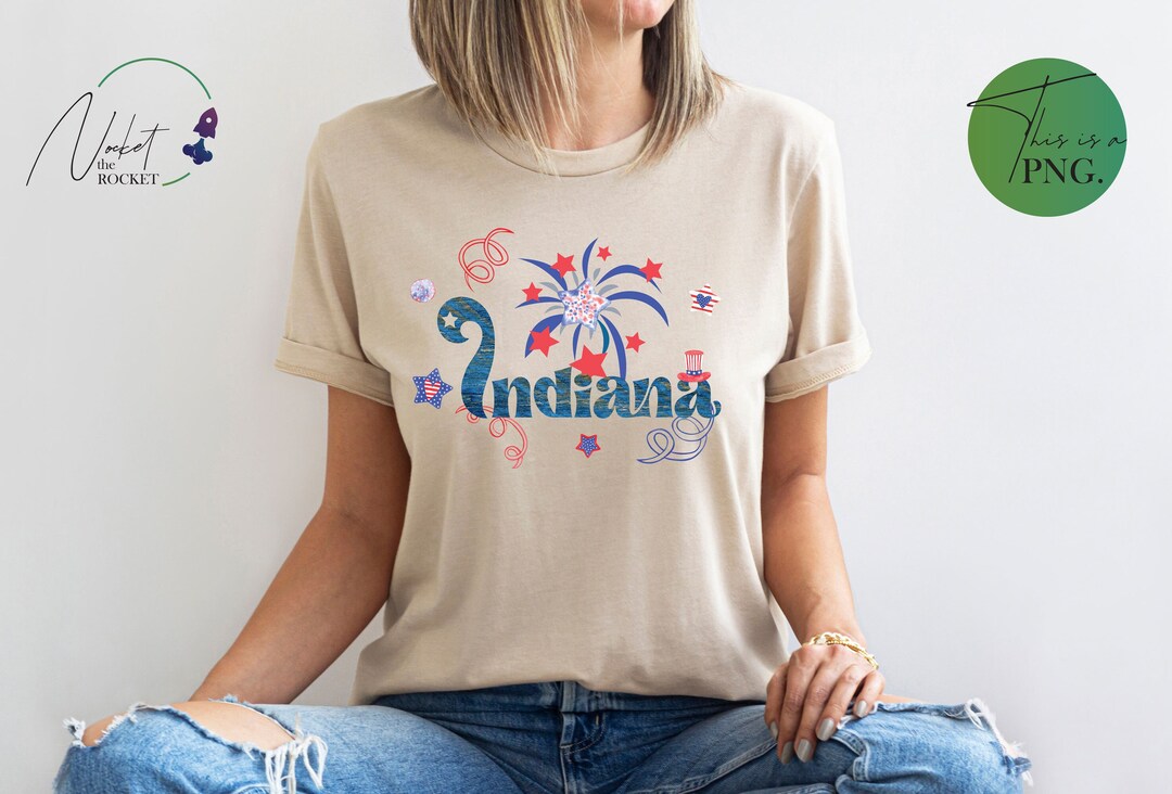 Indiana Fourth of July Png, Indiana State Png, Indiana Word Art Png ...