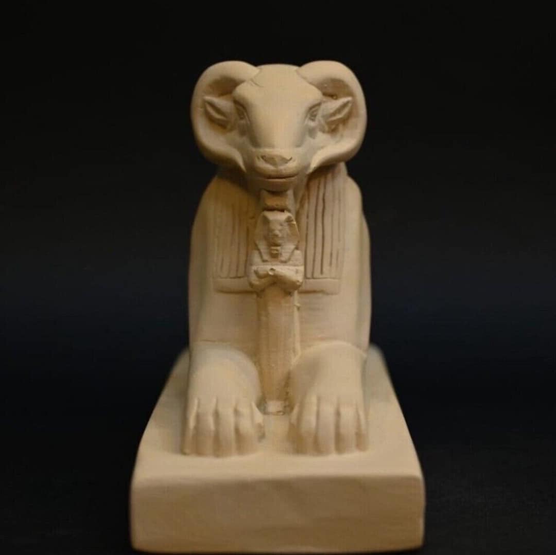 Egyptian Ram Headed Sphinx Statue, Egyptian Antique, Egyptian Mythology ...