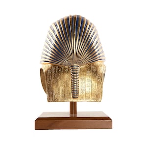 King Tutankhamun Gold Mask in Wooden Base (x-large Size), Museum ...