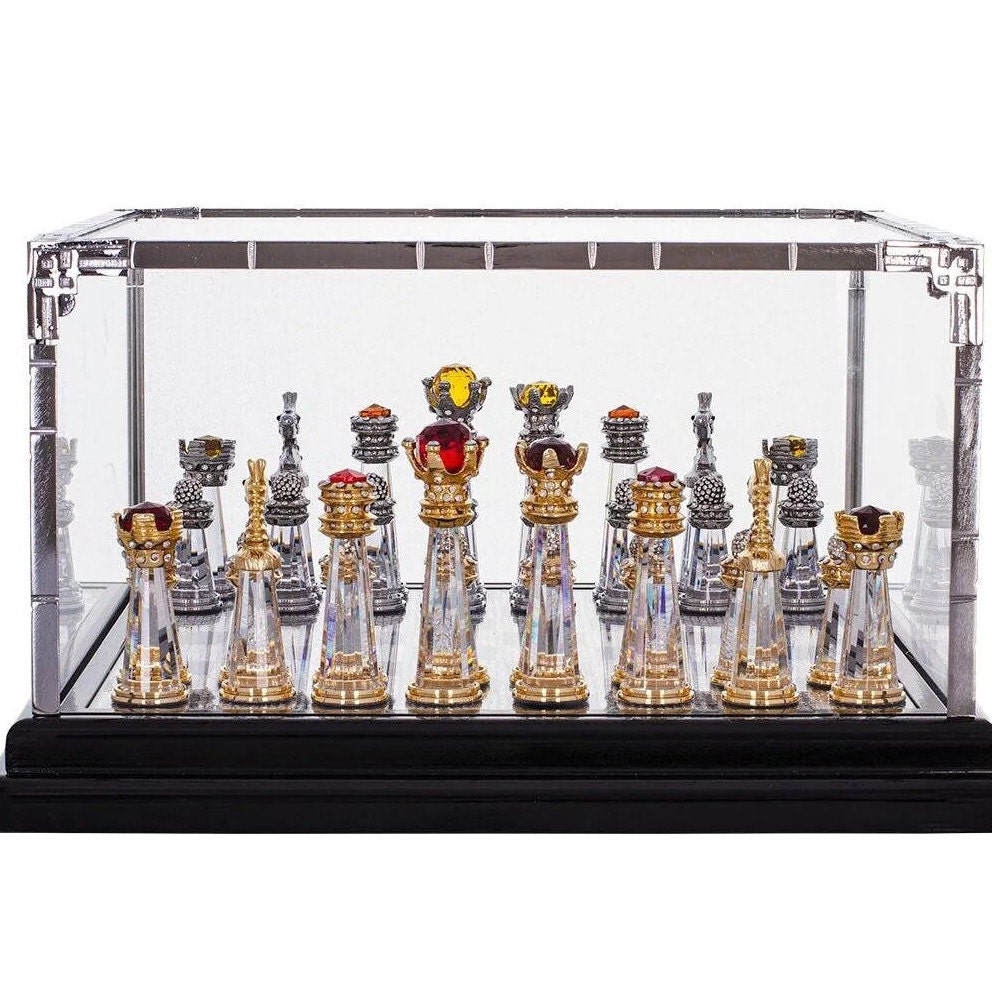 Limited Edition Crystal Chess Set With Box, Crystal, Gift, Cute Gift ...