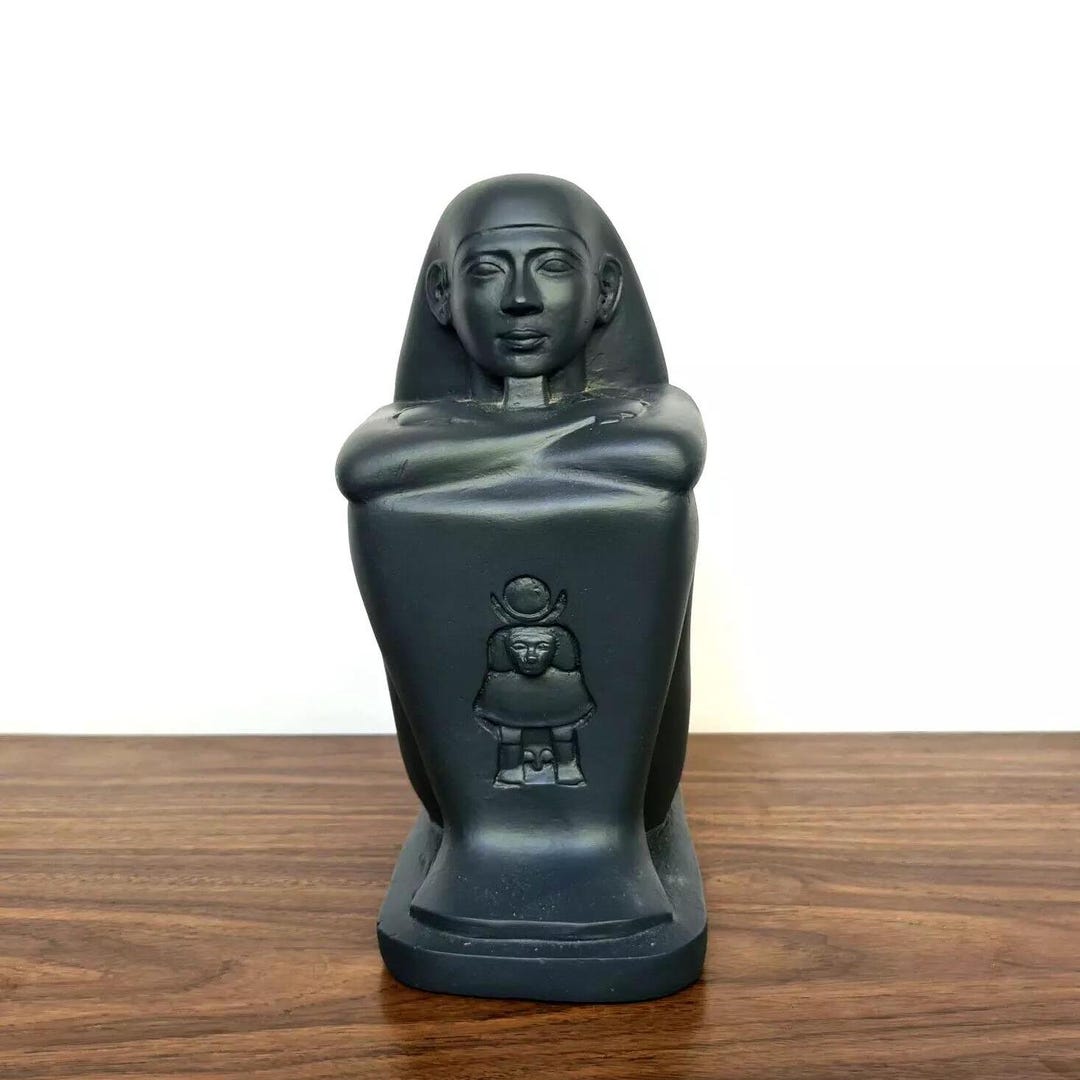 Unique Ancient Egyptian Cube Block Statue, a Fascinating Historical ...