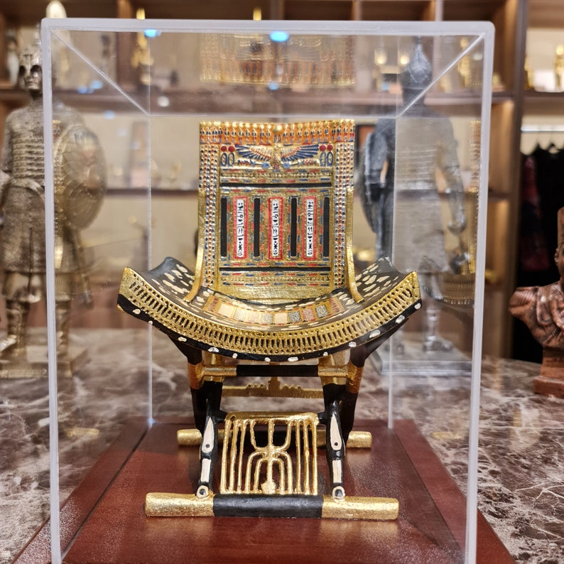 Ceremonial Throne of Tutankhamun With Plexiglass, Ancient Egyptian ...