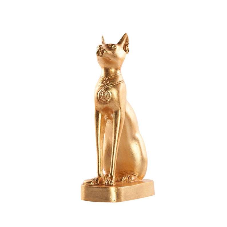 Golden Egyptian Goddess Bastet, Museum Reproduction With Certificate - Etsy