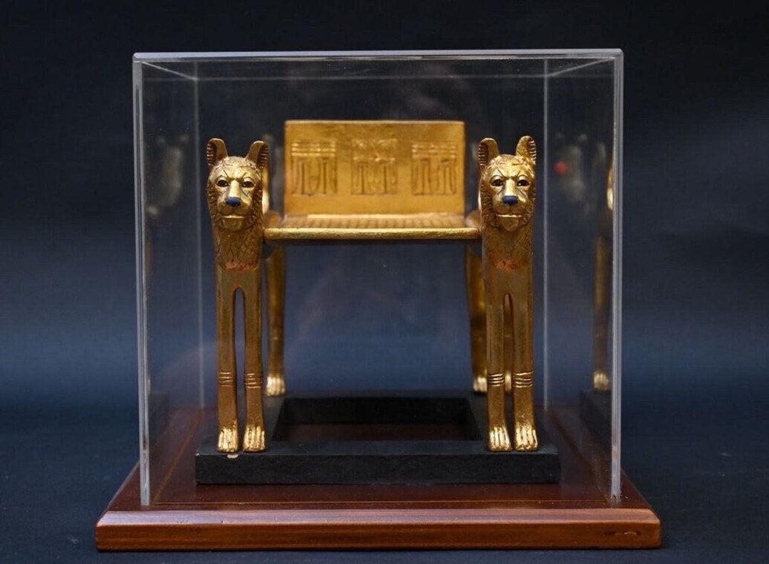 Funerary Bed in the Form of Two Elongated Lionesses, Ancient Egyptian ...