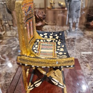 Ceremonial Throne of Tutankhamun With Plexiglass, Ancient Egyptian ...