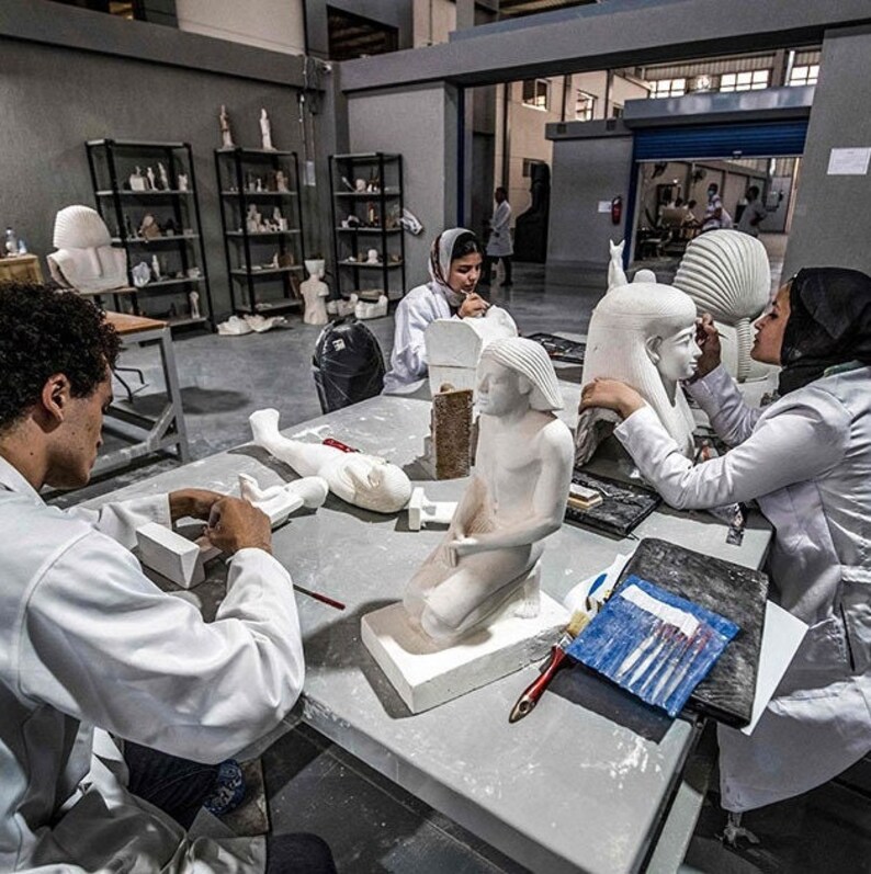 Ancient Egyptian Priest Statue Museum Reproduction With - Etsy