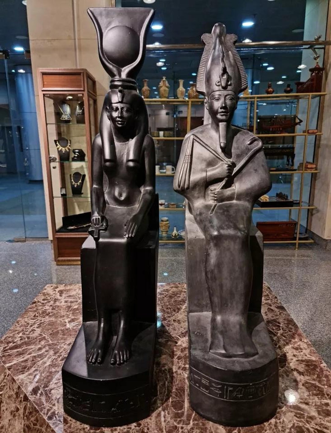 Rare Statues of Goddess Isis & God Osiris (museum Version), Limited ...