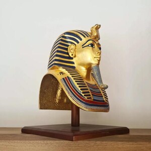 Large Sized Replica of King Tutankhamun's Iconic Golden Mask on a ...