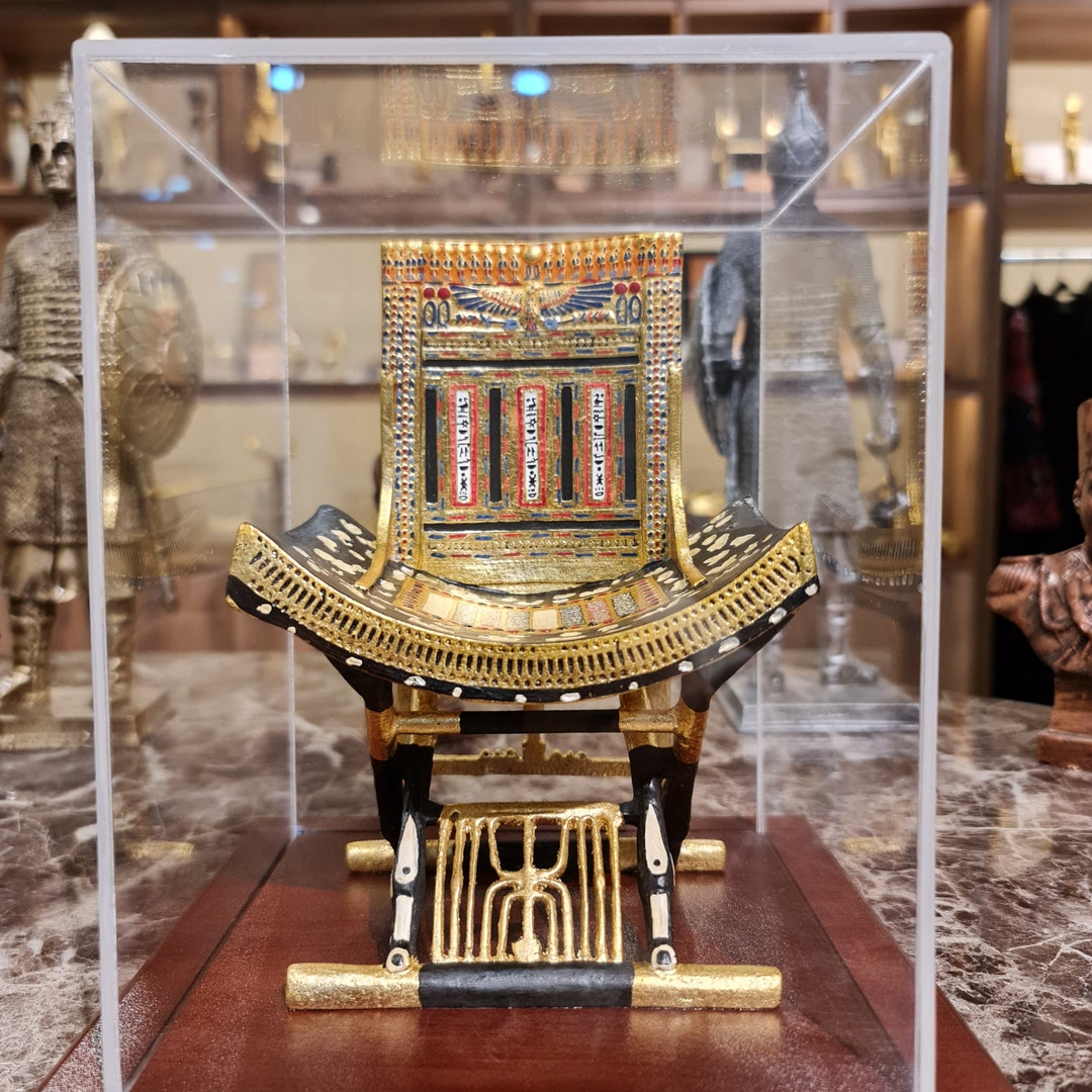 Ceremonial Throne of Tutankhamun With Plexiglass, Ancient Egyptian ...