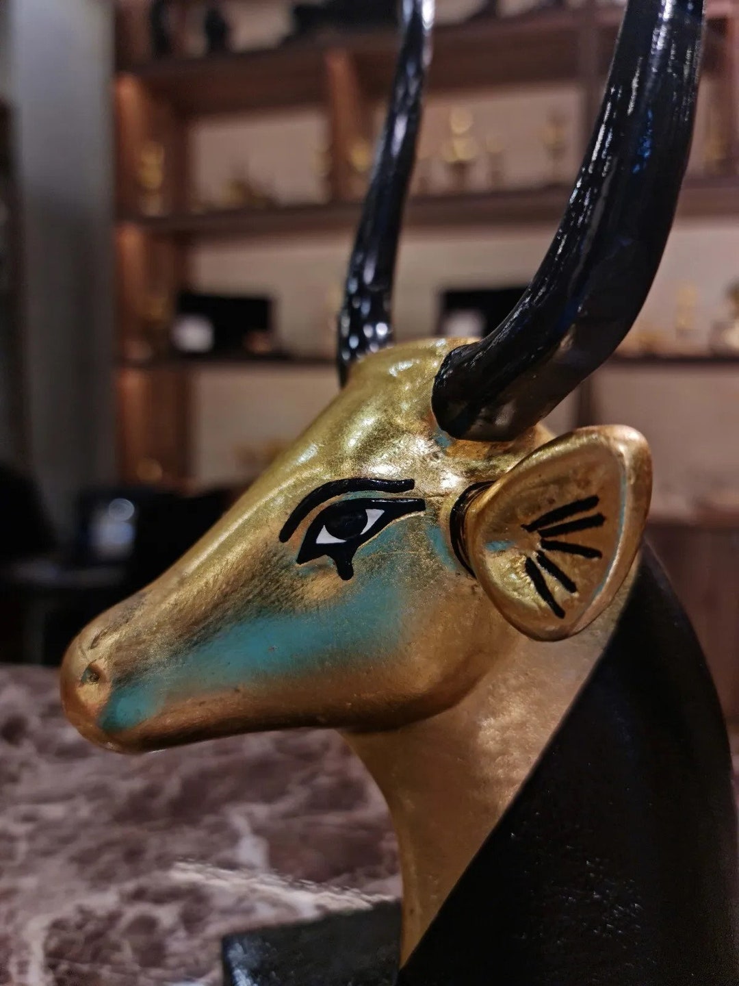 Elegant Egyptian Goddess Hathor Cow Bust, (medium Size), Museum ...