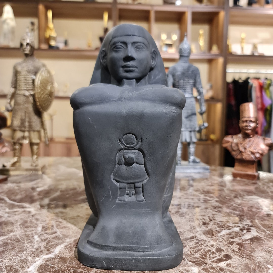 Ancient Egyptian Cube Block Statue, Large Size, Museum Certificated ...