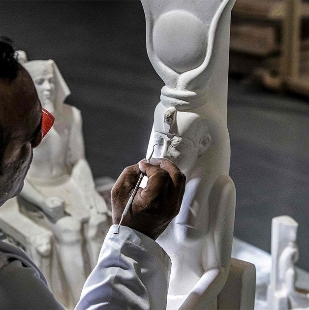 Ancient Egyptian Cube Statue Sculpture Certified Museum - Etsy Canada