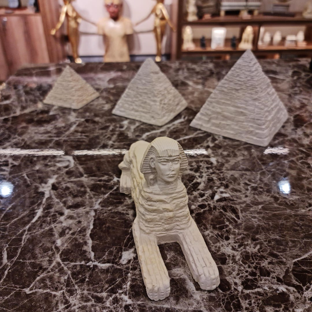 The Great Pyramids of Giza and the Sphinx, Ancient Egypt, Handcrafted ...
